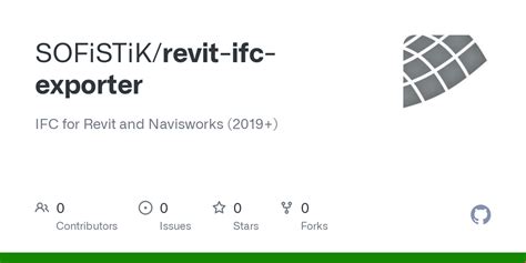 Github Sofistikrevit Ifc Exporter Ifc For Revit And Navisworks 2019