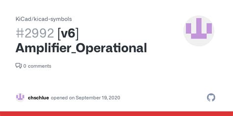 V6 Amplifieroperational · Issue 2992 · Kicadkicad Symbols · Github