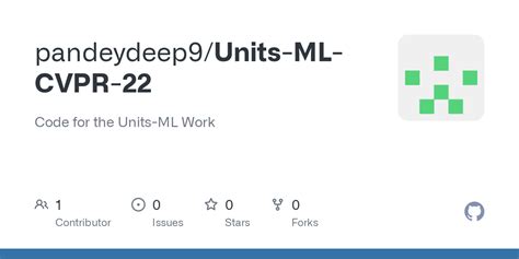GitHub Pandeydeep Units ML CVPR Code For The Units ML Work
