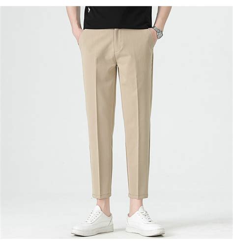 남자 흰색 8부 세미 화이트 아이보리 와이드 슬랙스 슬림핏 9부 베이지 여름 가을용 정장 긴 중년 바지 티몬