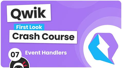 Qwik Crash Course First Look 7 Event Handlers Youtube