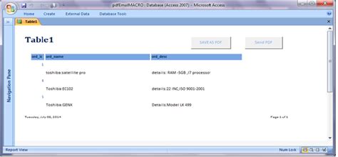 export report to pdf using macro in microsoft access vba