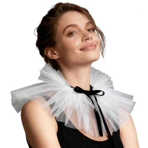 Giaone Girls Tie Ruffled Collar Drama Distinctive Aesthetic Victorian