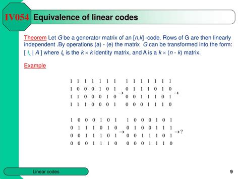 ppt chapter 2 linear codes powerpoint presentation free download