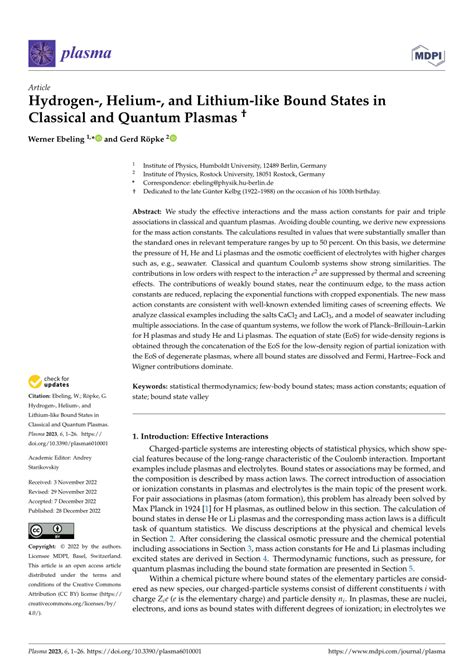 Pdf Hydrogen Helium And Lithium Like Bound States In Classical