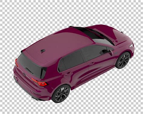 투명 한 배경에 도시 자동차입니다 3d 렌더링 일러스트레이션 프리미엄 Psd 파일