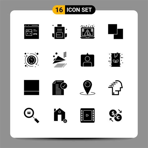 Stock Vector Icon Pack Of 16 Line Signs And Symbols For Swap Copy Outdoors Security Cyber