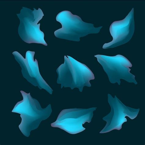Premium Vector Messy Blue Graded Ghost Smoke