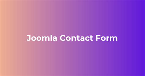 Joomla Contact Form Webkul Blog