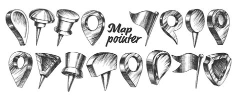 collection of different map pointer set vector 17440241 vector art at vecteezy