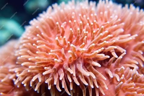Premium Ai Image Closeup Of A Single Coral Polyp