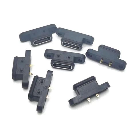 1 10 개 유형 C 2 핀 방수 여성 Usb C 소켓 포트 나사 구멍 고속 충전 인터페이스 180 도 Usb 커넥터 Aliexpress