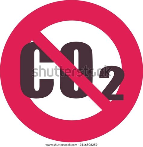 Red Circular Prohibition Symbol Co2 Crossed Stock Vector Royalty Free 2416508259 Shutterstock