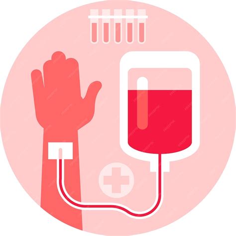 Premium Vector Blood Transfusion Vector Graphics Concept Isolated On