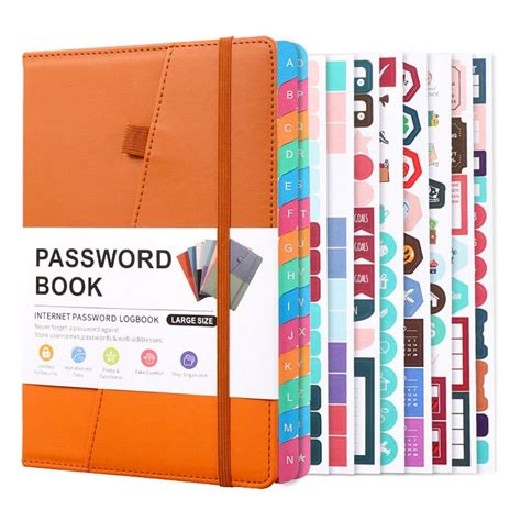 Password Keeper Book With Alphabetical Tabs For Seniors Notebook