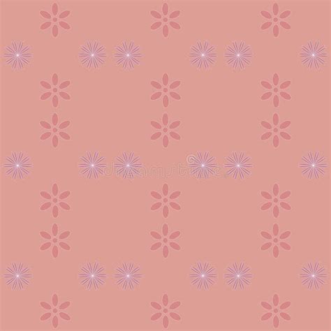 Seamless Repeating Symmetrical Pattern With Flowers Stock Vector
