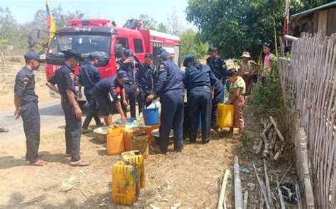 မင်းလှမြို့၌ ၇၆ နှစ်မြောက် မြန်မာနိုင်ငံမီးသတ်တပ်ဖွဲ့နေ့ကို ဂုဏ်ပြုသောအားဖြင့် သောက်သုံးရေများလ