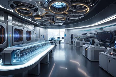 Premium Ai Image Quantum Computing Futuristic Science Lab