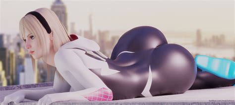 Rule 34 1girls 3d Ass Big Ass Female Female Only Gwen Stacy Hairband Huge Ass Marvel