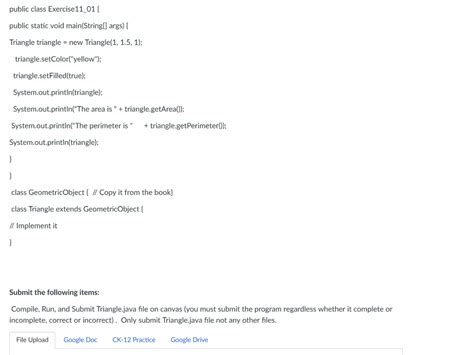 Solved Project The Triangle Class Problem Description