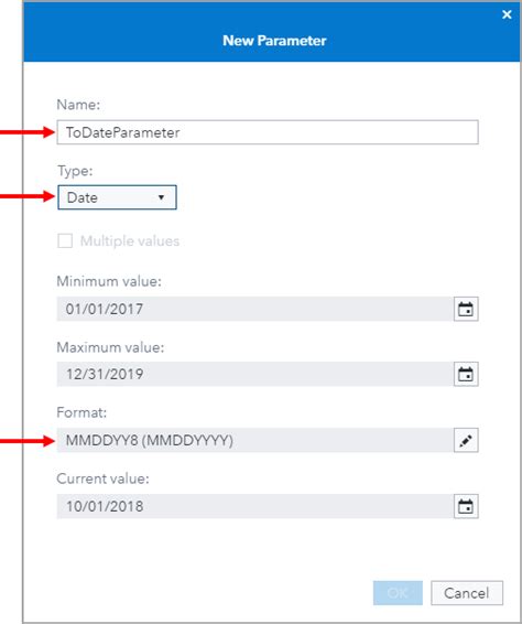 How To Prompt For A Date Range In A Sas Va Report Example 4 Text Input