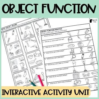Object Function Interactive Activity Unit For Speech Therapy By Speech Tea