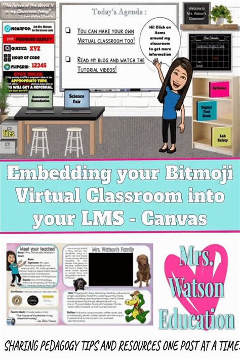 Embedding Your Bitmoji Virtual Classroom Into Your LMS Canvas Interactive Classroom Virtual