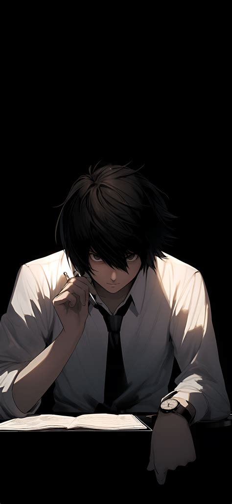 Death Note L Black Art Wallpapers Dark Anime Wallpapers Iphone