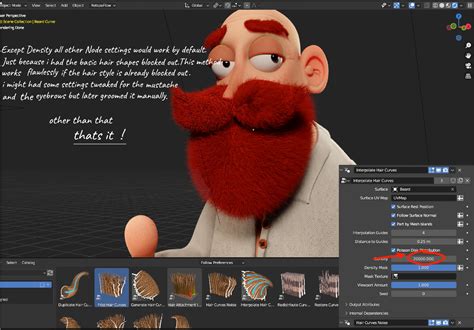 Really Happy With Blender Update The New Geometry Hair Nodes Presets Are A Game Changer For
