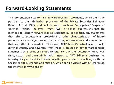 Ppt Forward Looking Statements Powerpoint Presentation Free Download