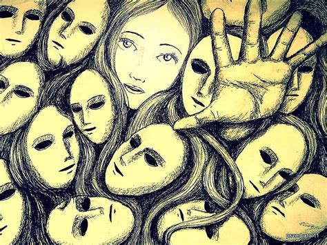 Illustrates The Multiple Personalities Of A Identity Art Multiple