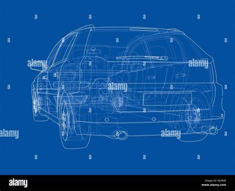 Concept Car Vector Rendering Of D Stock Vector Image Art Alamy
