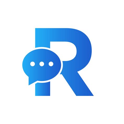 Letter R Chat Communicate Logo Design Concept With Bubble Chat Symbol