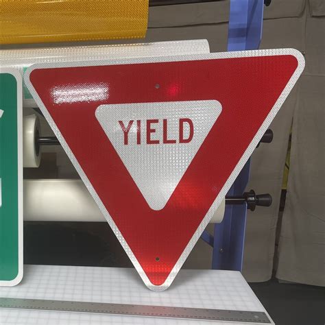 Yield Sign Color Red Yield Sign Wall Decal