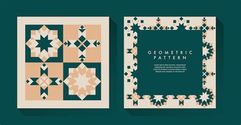 Premium Vector Green Geometric Ethnic Pattern Background