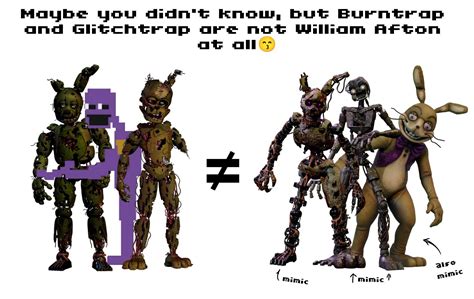 Glitchtrap And Burntrap ≠ William Afton Tftp Books Фан арт Фнаф