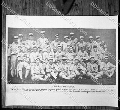 1919 Chicago White Sox Team Medium Frame Negative Jim Rowe Archive