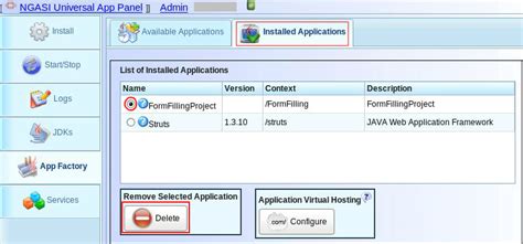 How To Delete Uninstall A Installed Java Application Using NGASI