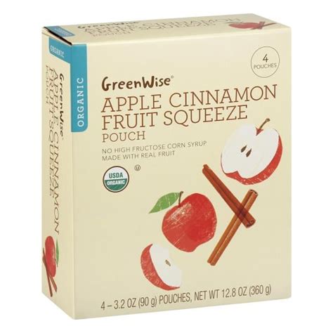 Greenwise Fruit Squeeze Pouch Organic Apple Cinnamon Publix Super