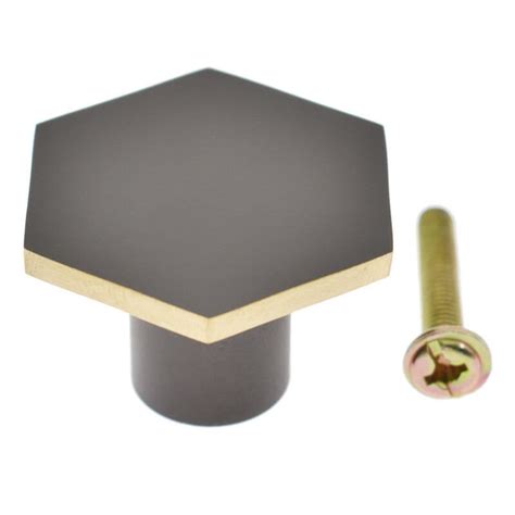 Modern Brass Hexagon Kitchen Cabinet Knobs And Pulls Black Drawer Dresser Cupboard Wardrobe