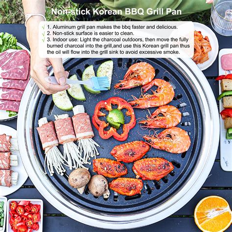 Korean Bbq Grill Outdoor New Outdoor Smokeless Round Grill Small