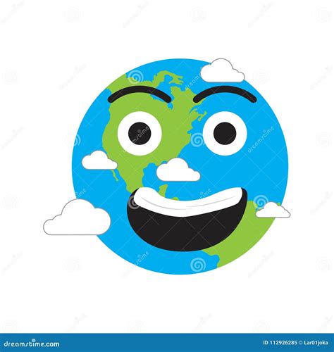 La Tierra Feliz Emote D A De Tierra Ilustraci N Del Vector Ilustraci N De Fondo Abril