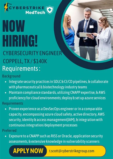 Cyberstrike Medtech On Linkedin Cybersecurityengineer Coppelltx