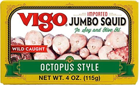 Jumbo Squid In Oil Wild Caught Pack Of 6 4 Oz Tins Vigo Pricepulse