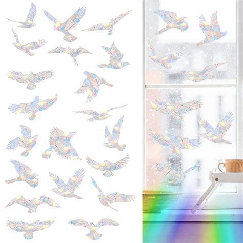 40pcs Pvc Bird Window Stickers Effective Anti Bird Window Decals