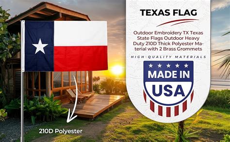 Texas Flag 3x5 Ft — Nylon State Of Texas Flag With