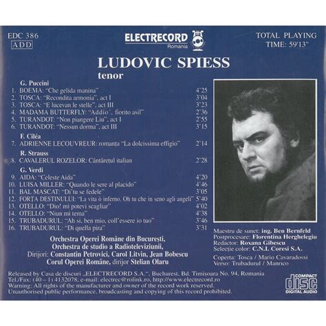 Opera Y Más Ludovic Spiess Tenor Arias