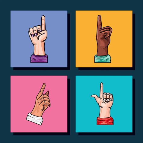 Hands Fingers Pointing With Index Vector Art At Vecteezy