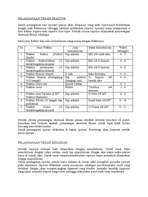 Pelaksanaan Terapi Fraktur Pdf