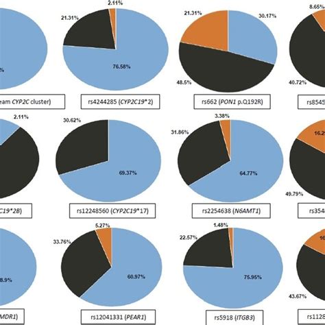 Frequency Distributions Of Genotypes At Different Tested Genetic Loci
